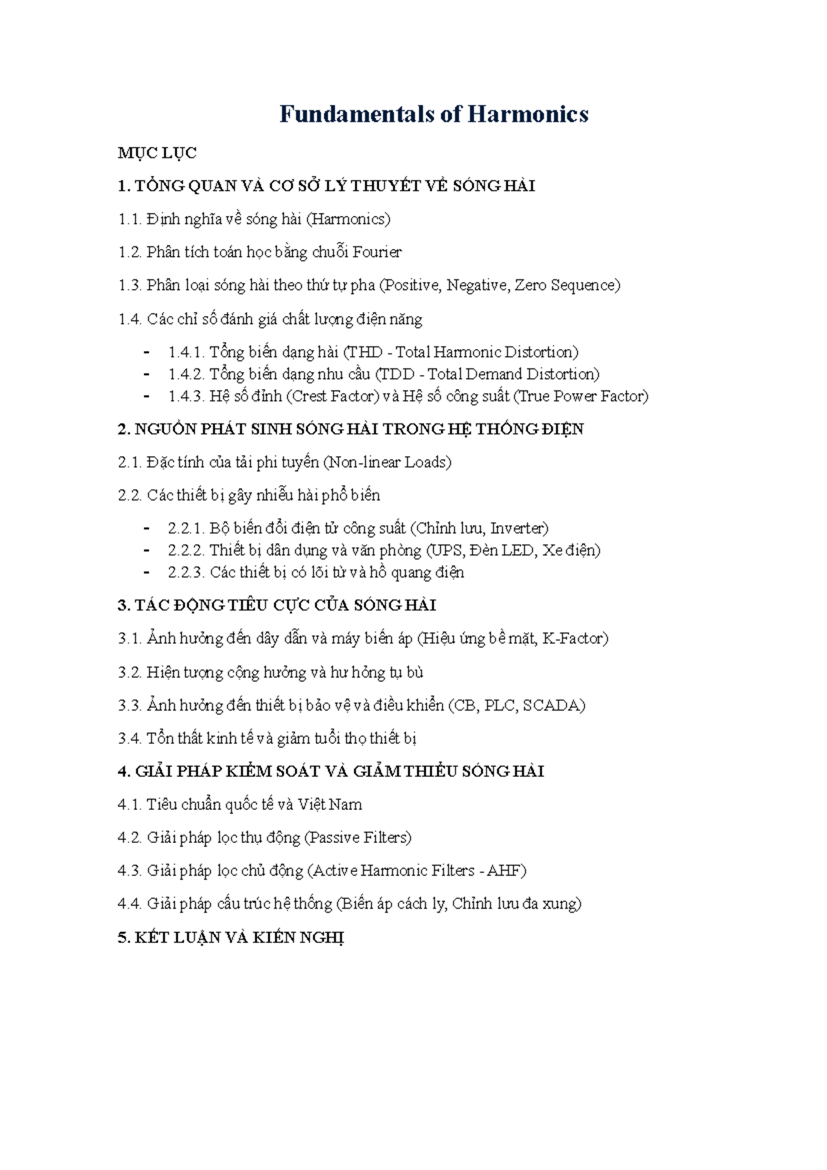 Tài Liệu Ôn Thi Giữa Kỳ Toán 3: Sóng HàI và Ảnh Hưởng Của Chúng - Studocu