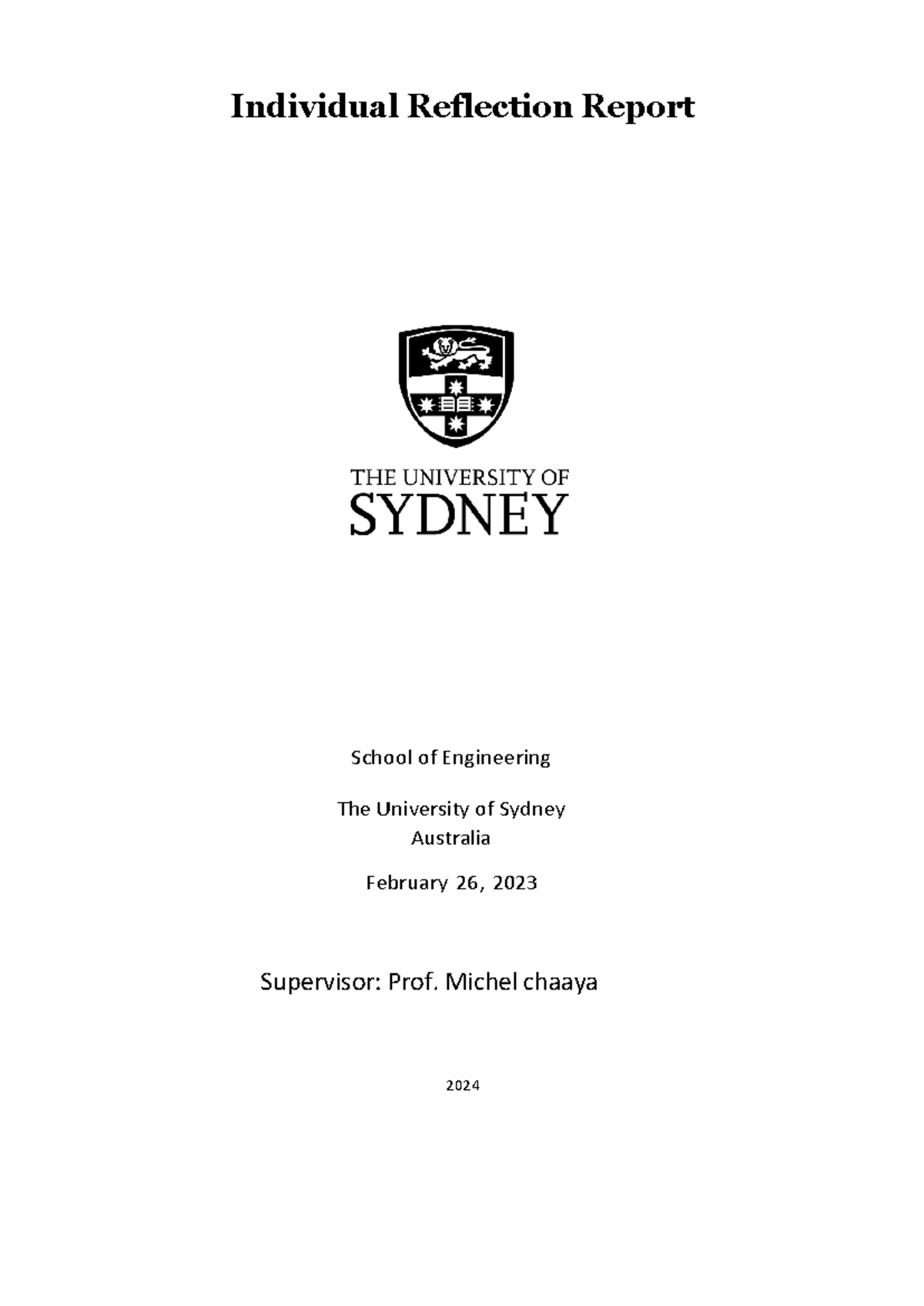 Individual Reflection Report on Management Skills Development (ENGG3010 ...