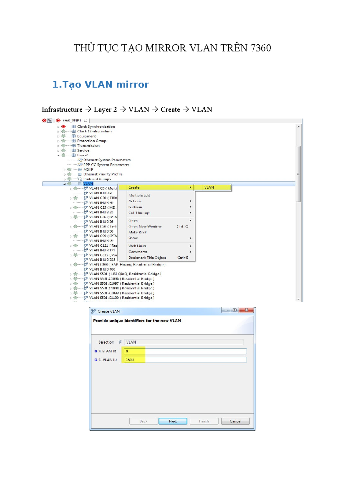 Hướng Dẫn Tạo Mirror VLAN Trên 7360 - Studocu