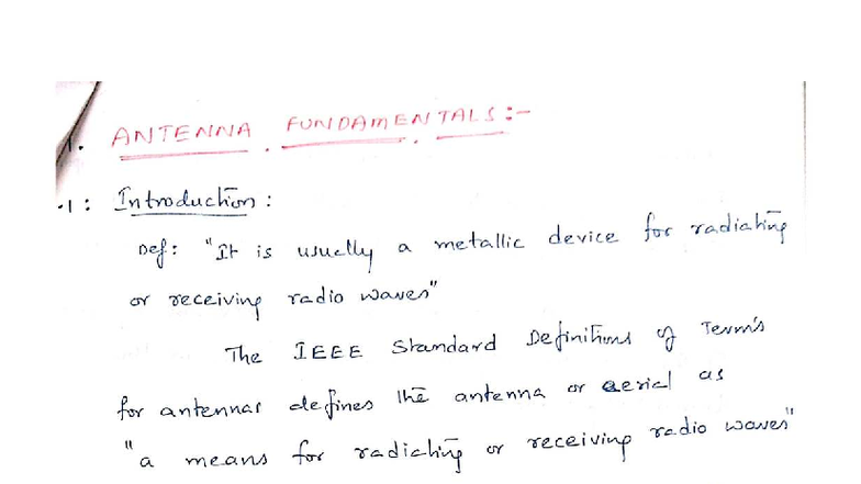 Antenna Fundamentals: Introduction to Radiation Patterns and Field ...