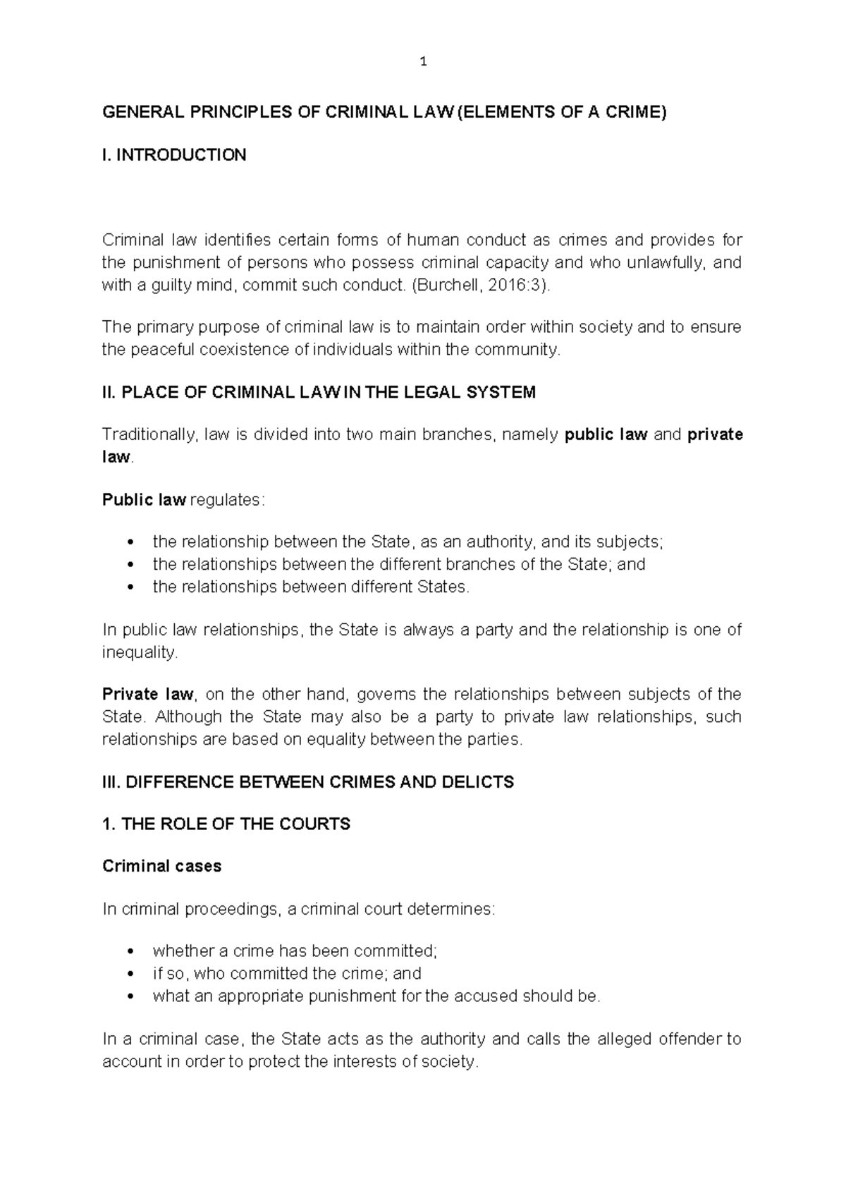 Module A1: General Principles of Criminal Law (Study Material) - Studocu