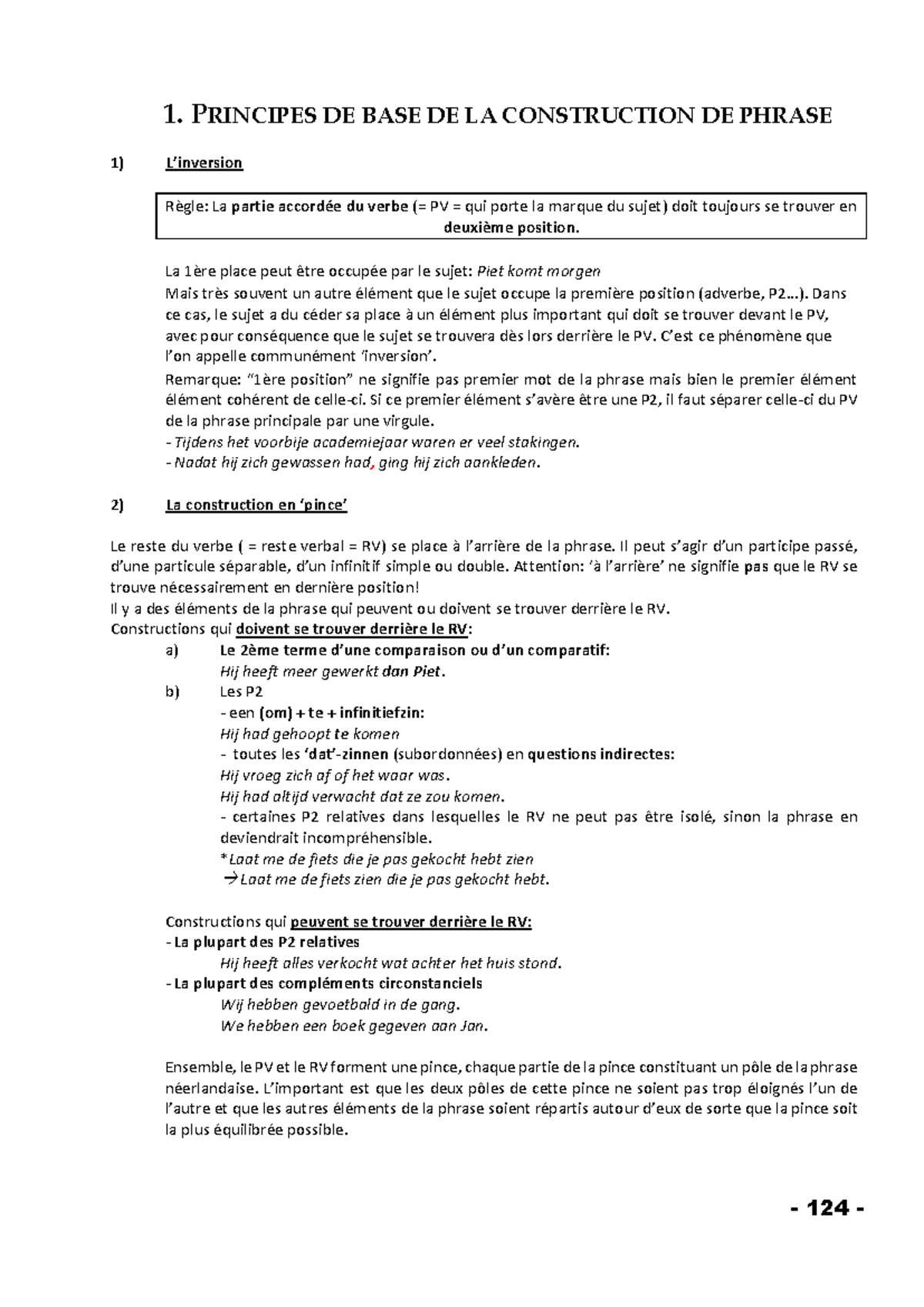 Construction de la phrase - Principes de base et exercices (Cours: 1 ...