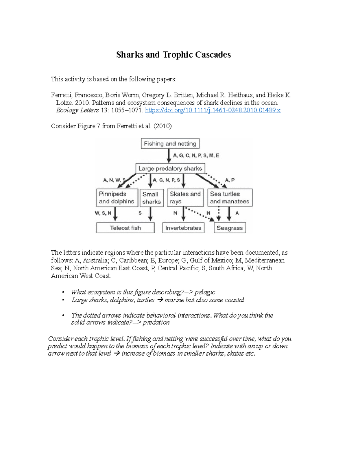 Sharks and Trophic Cascades: Sample Exam Practice 2021 Questions - Studocu