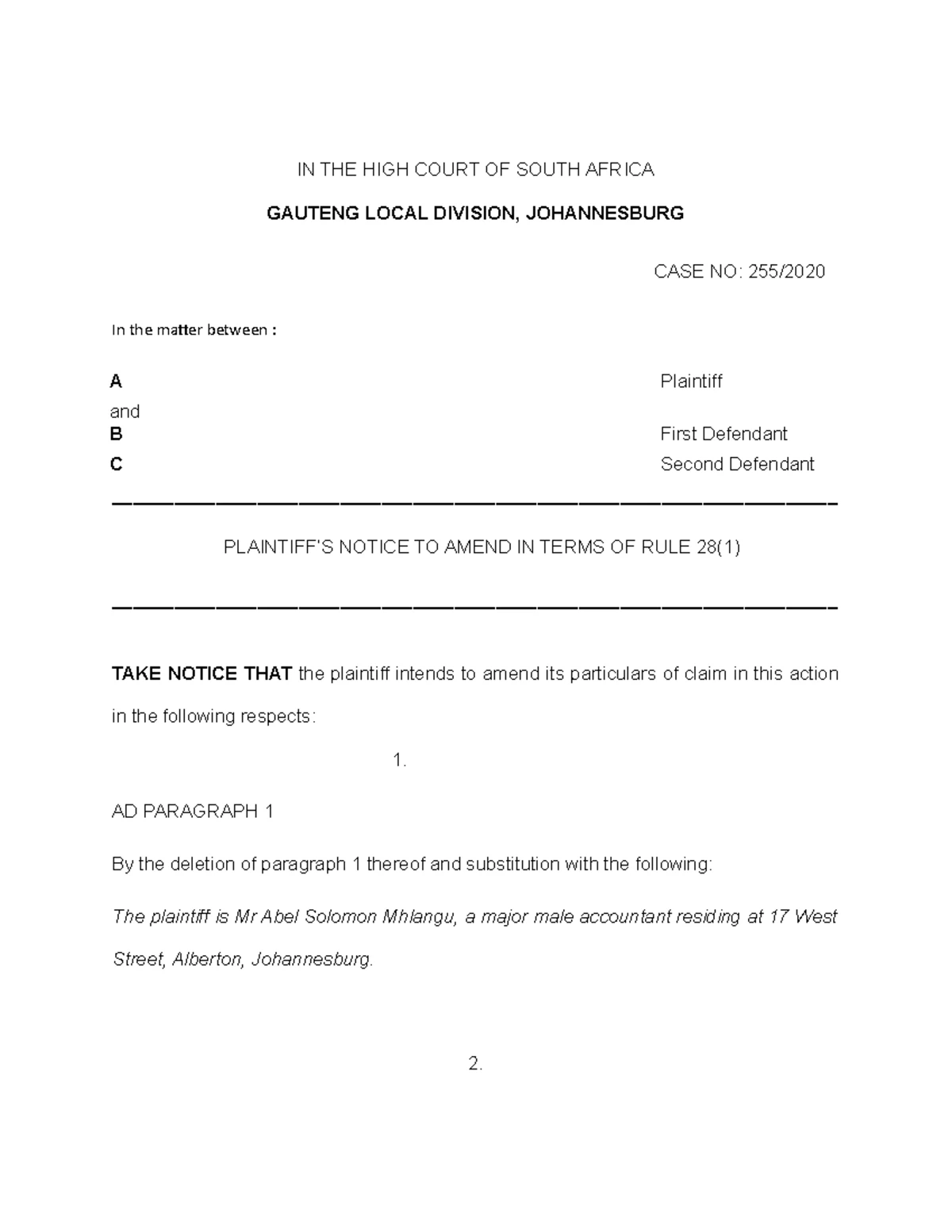 Action and Application Proceedings - Civil Procedure Action Proceedings ...