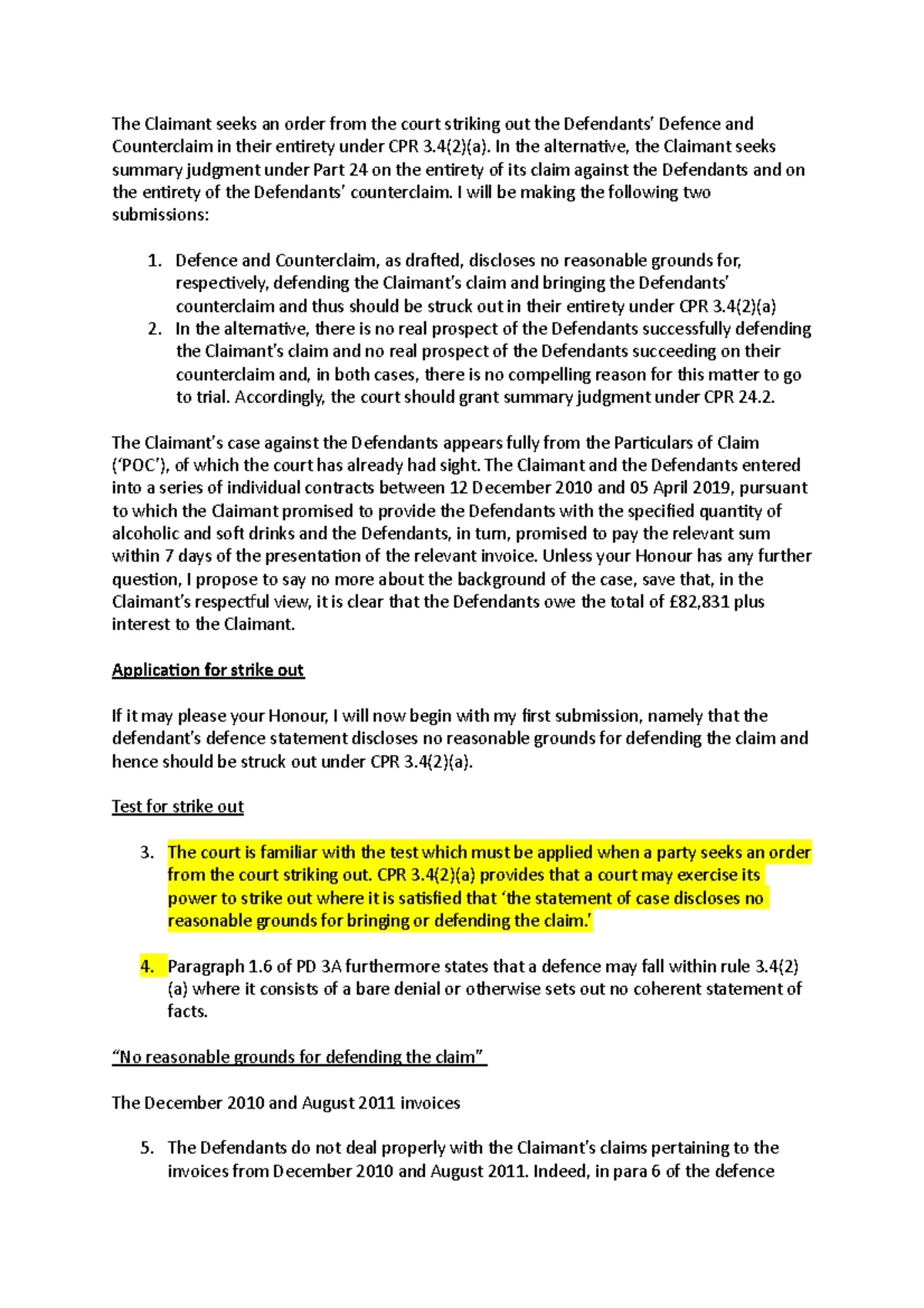 Tomlin Order Template - Claim No. HQ 19 6745 IN THE HIGH COURT OF ...