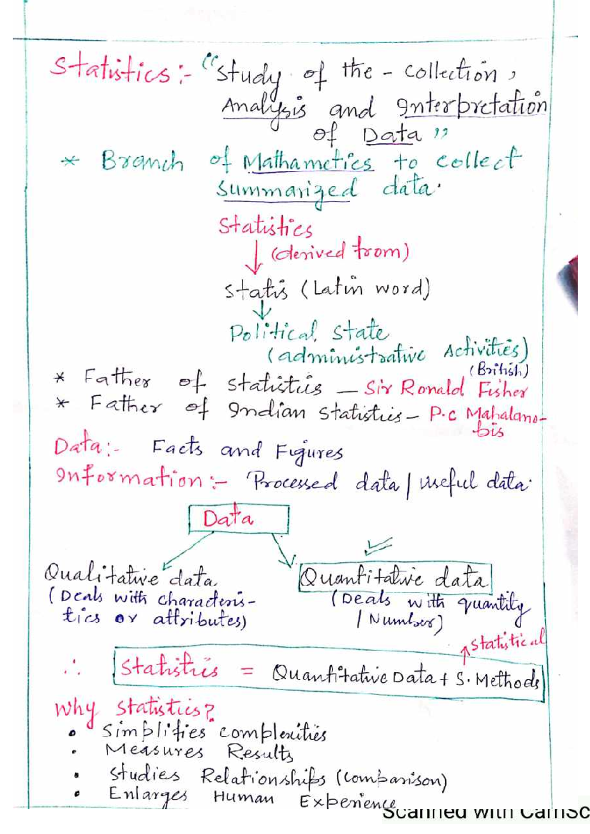 Statistics Comprehensive Guide PDF - Studocu