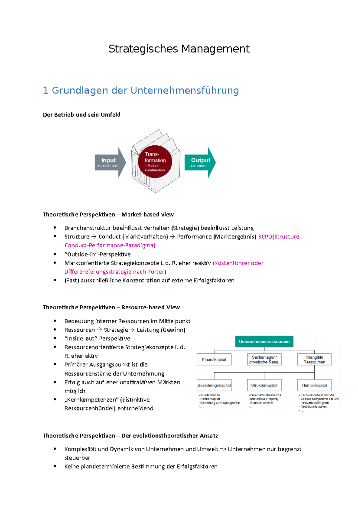 Strategisches Management - Skriptbearbeitung - Strategisches Management ...