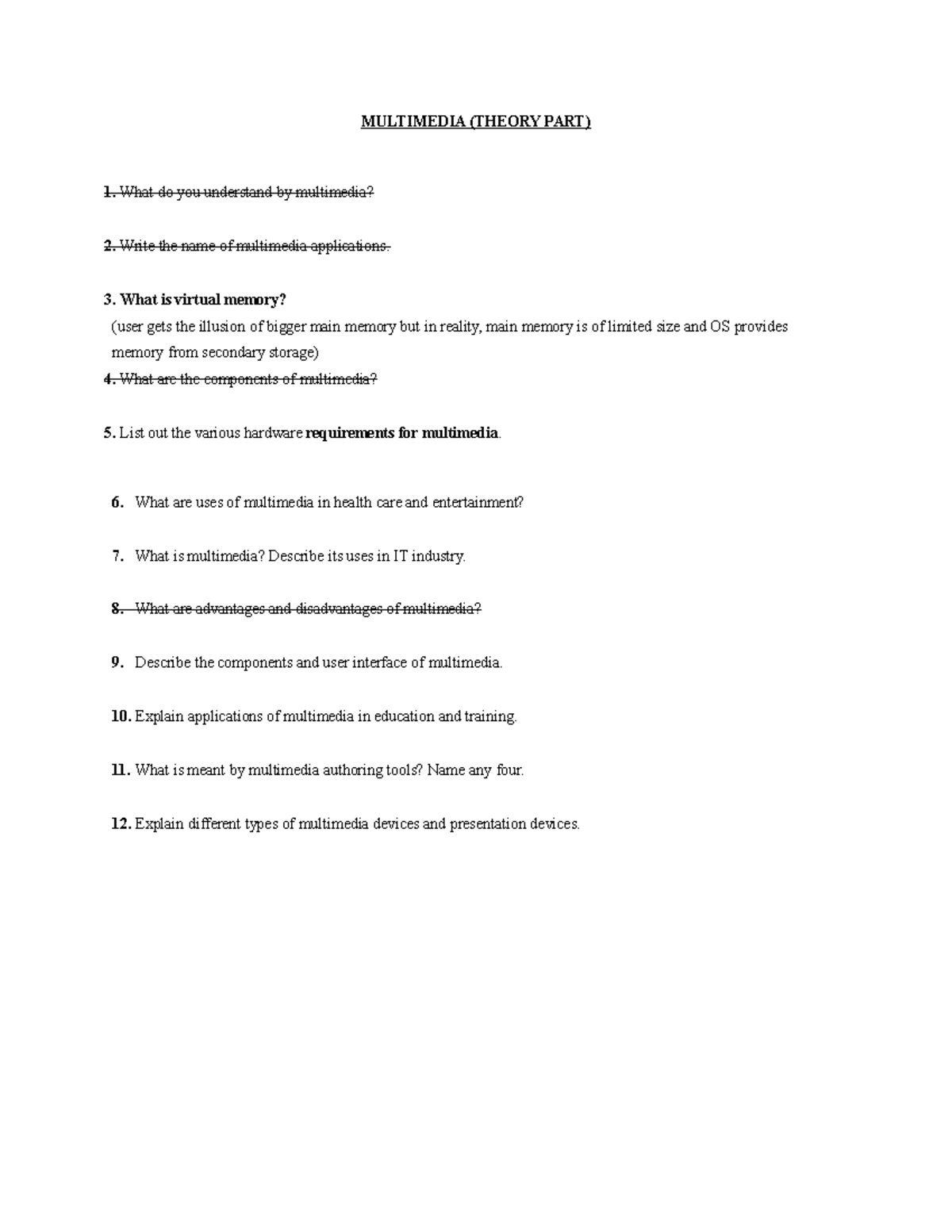 Multimedia Theory: Key Questions for Students in Multimedia Course ...