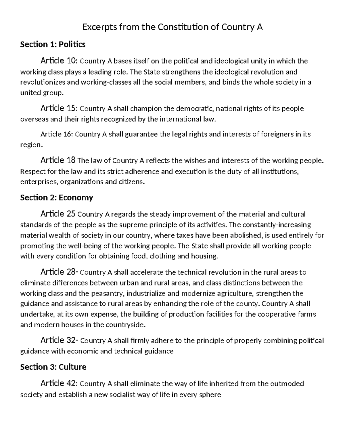 Constitution Lesson: Key Articles and Insights (Course Code: CIVICS ...