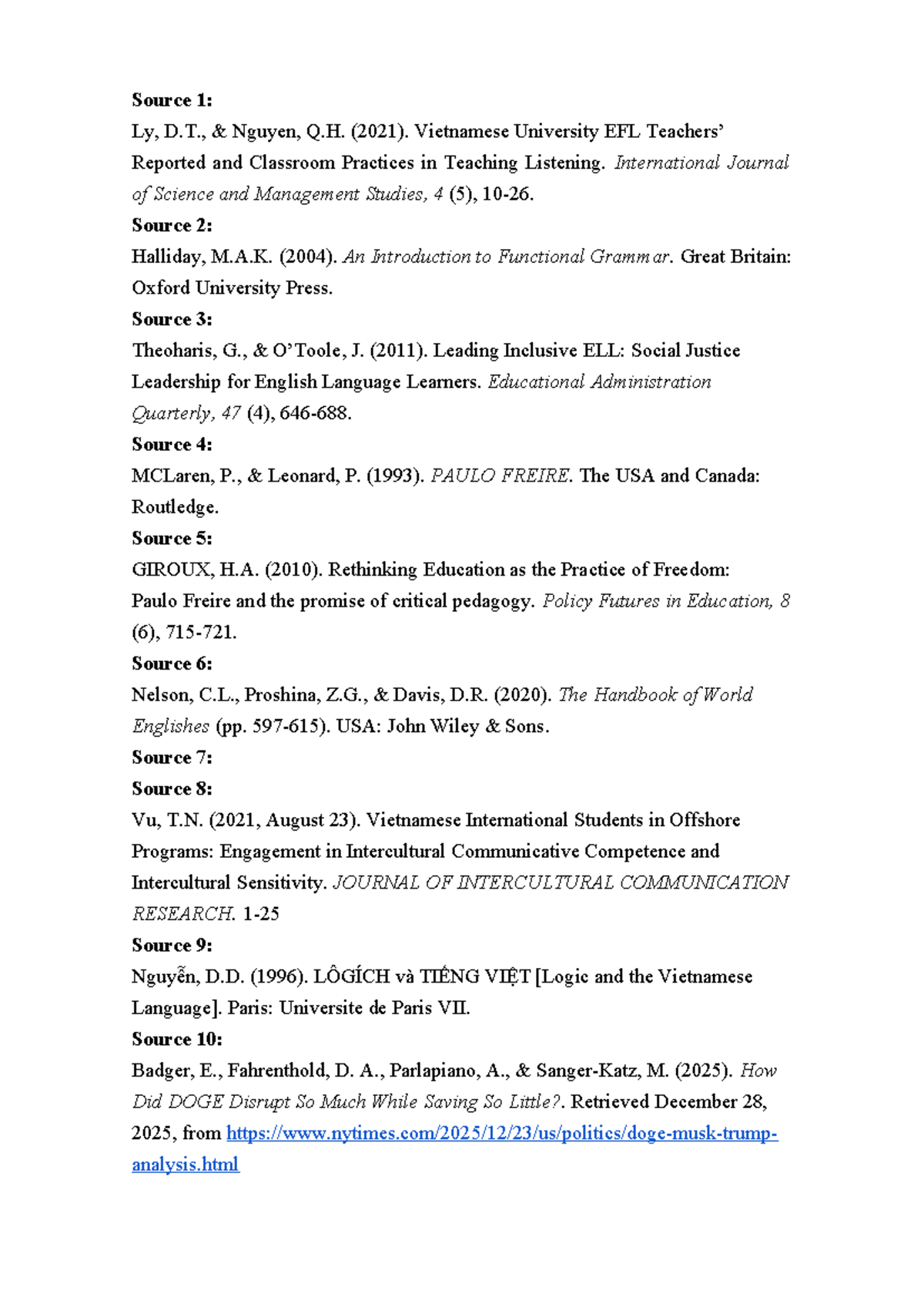 APA Style Guide for Vietnamese University EFL Practices - Studocu