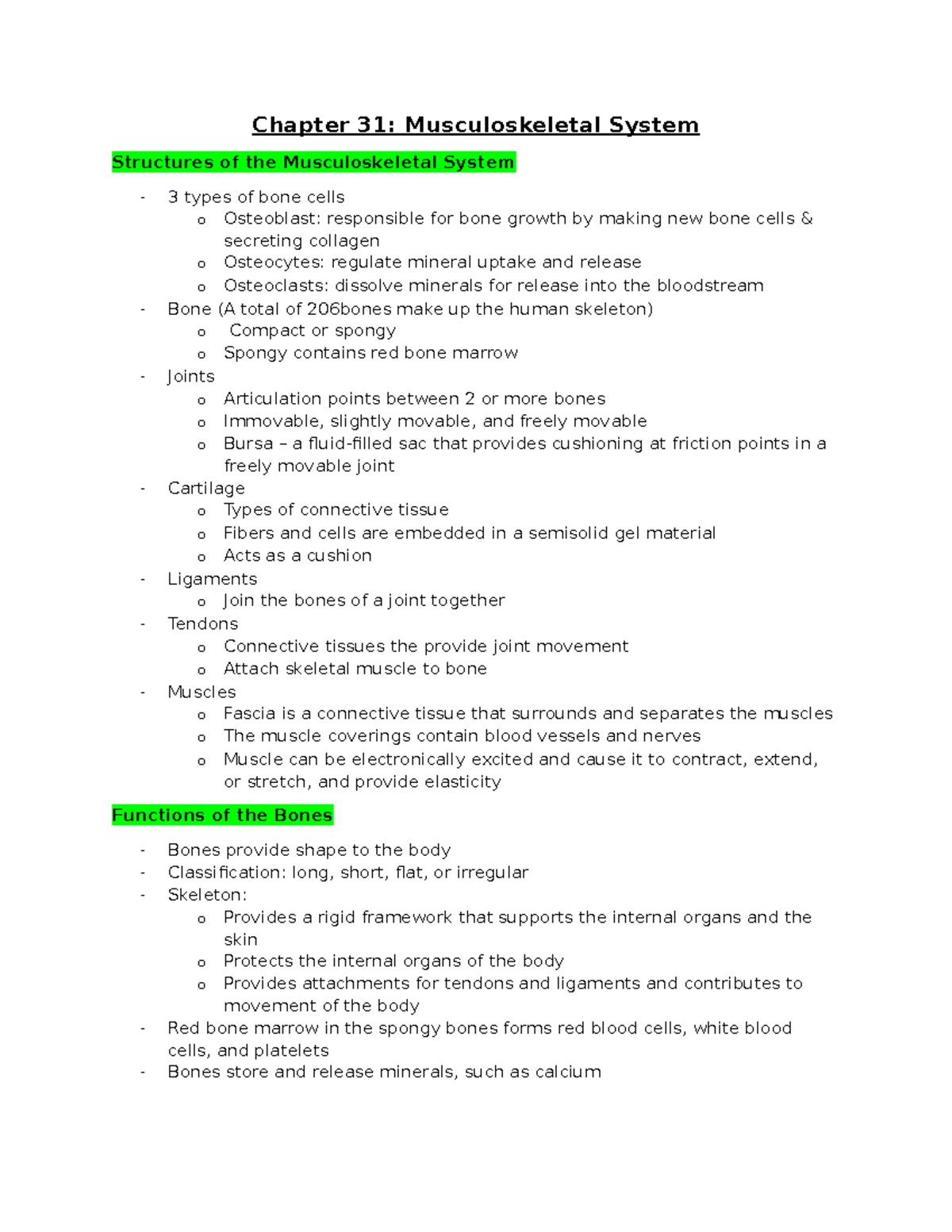 Musculoskeletal System Overview: Key Structures and Functions (Course ...
