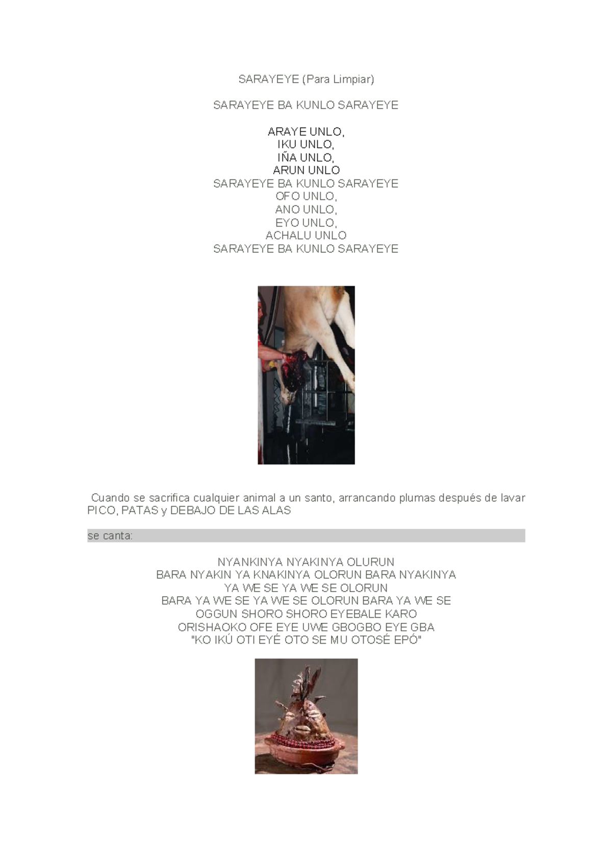 Folklore: Rituals and Prayers for Animal Sacrifice - Studocu