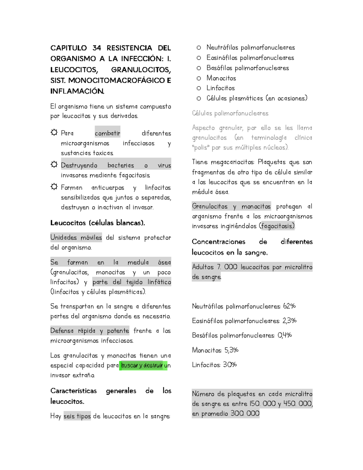 Guyton capitulo 34 resumen y preguntas de repaso - El organismo tiene un sistema compuesto por ...