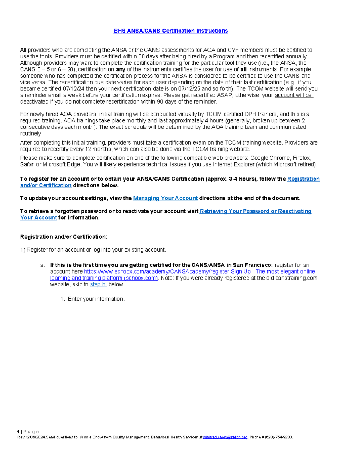 CANS-ANSA Certification Instructions for AOA Providers - Studocu