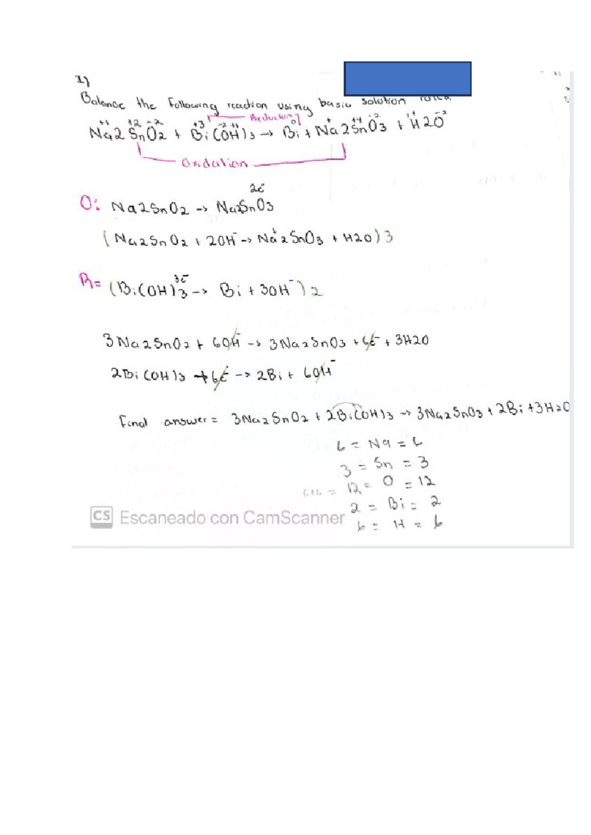 Chemistry 101: Balancing Redox Reactions in Basic Solutions - Studocu