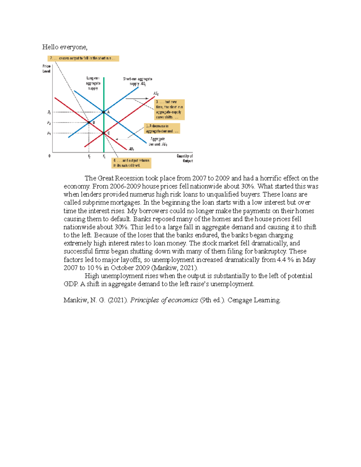 ECO 202 Module 5 Discussion: Analyzing the Great Recession Impact - Studocu