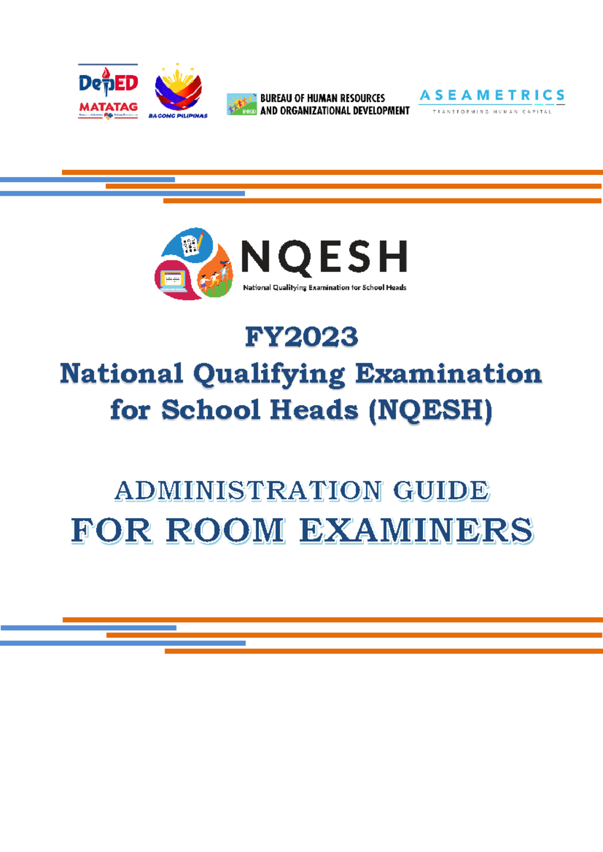 FY2023 Nqesh Administration Guide - FY National Qualifying Examination ...
