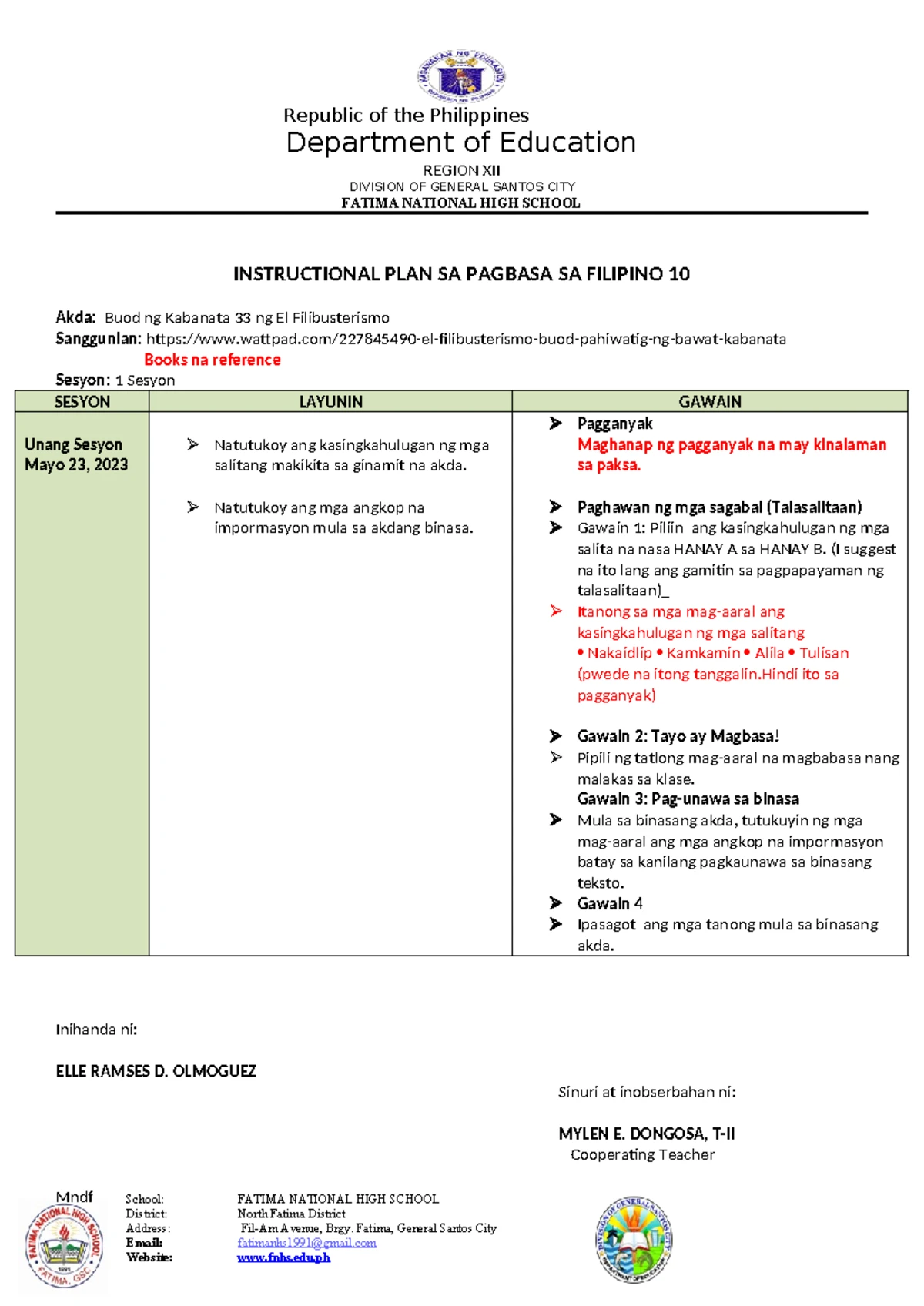OSH Program Template (DOLE) - Occupational Safety and Health (OSH ...