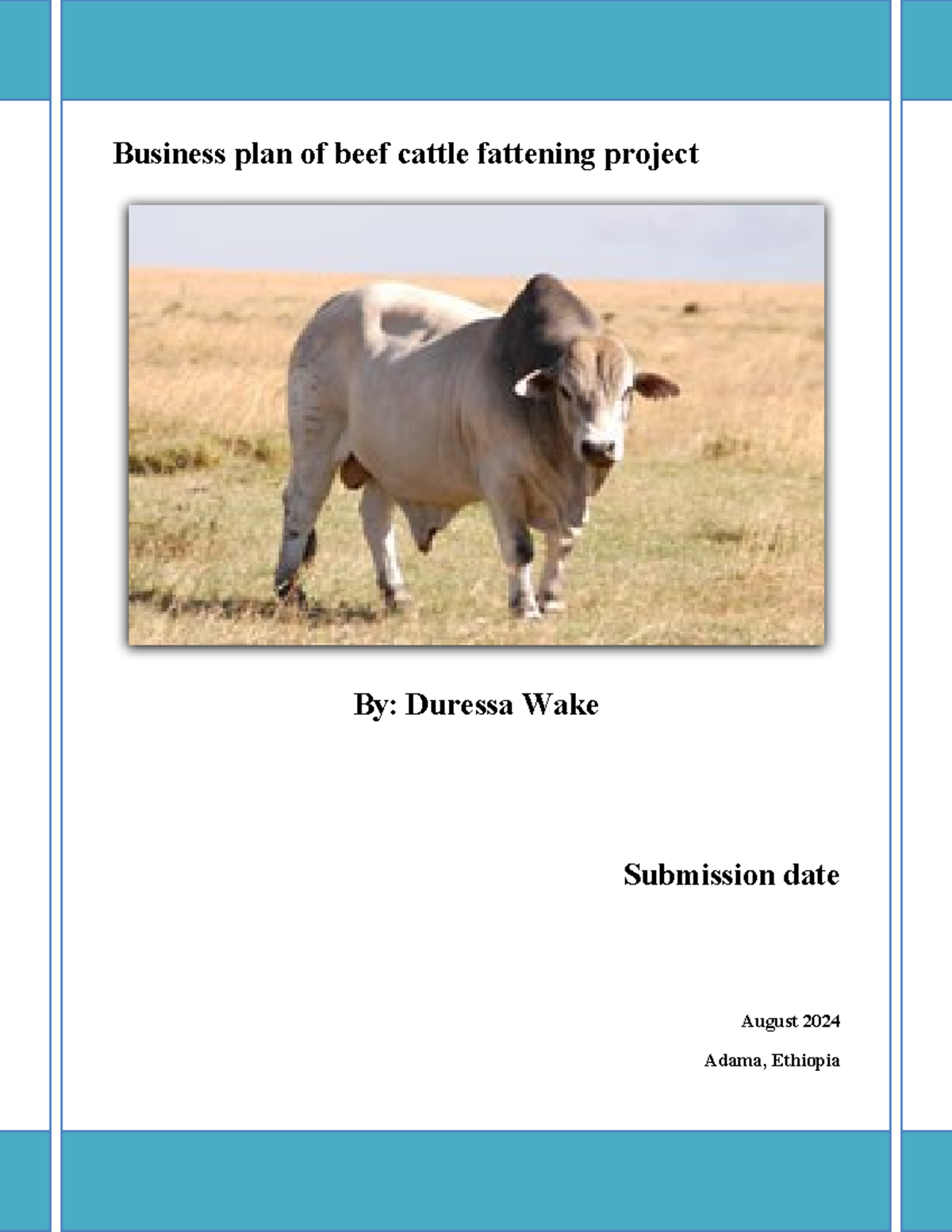 Business Plan for Beef Cattle Fattening Project - AG 101 - Studocu