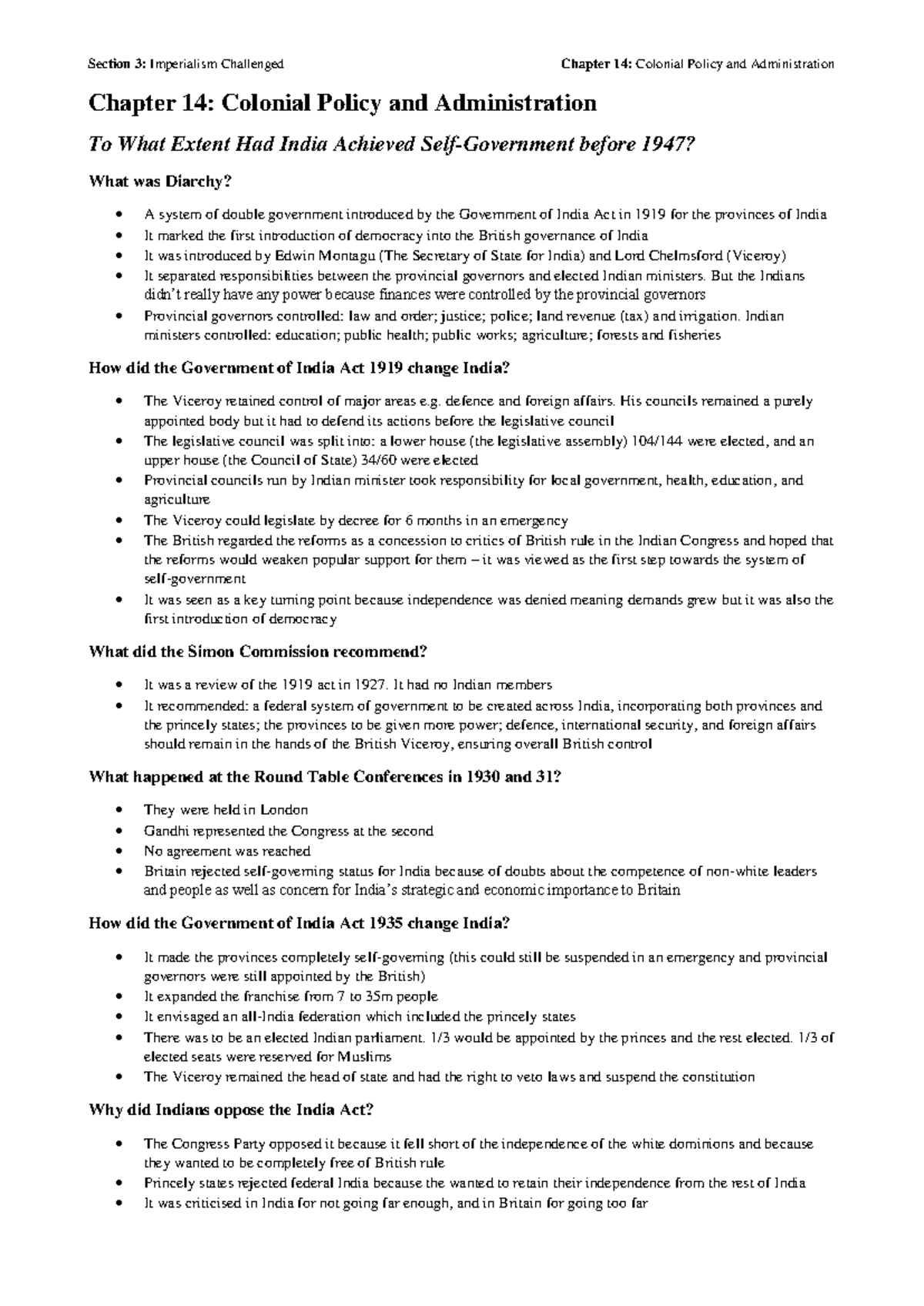 Chapter 14: Colonial Policy and Administration - Imperialism Challenged ...
