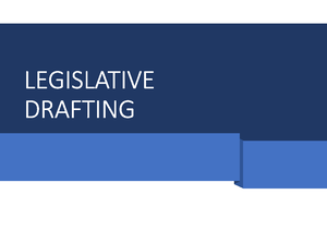 Legislative Drafting Notes - LEGISLATIVE DRAFTING M. S. RAMA RAO B., M ...