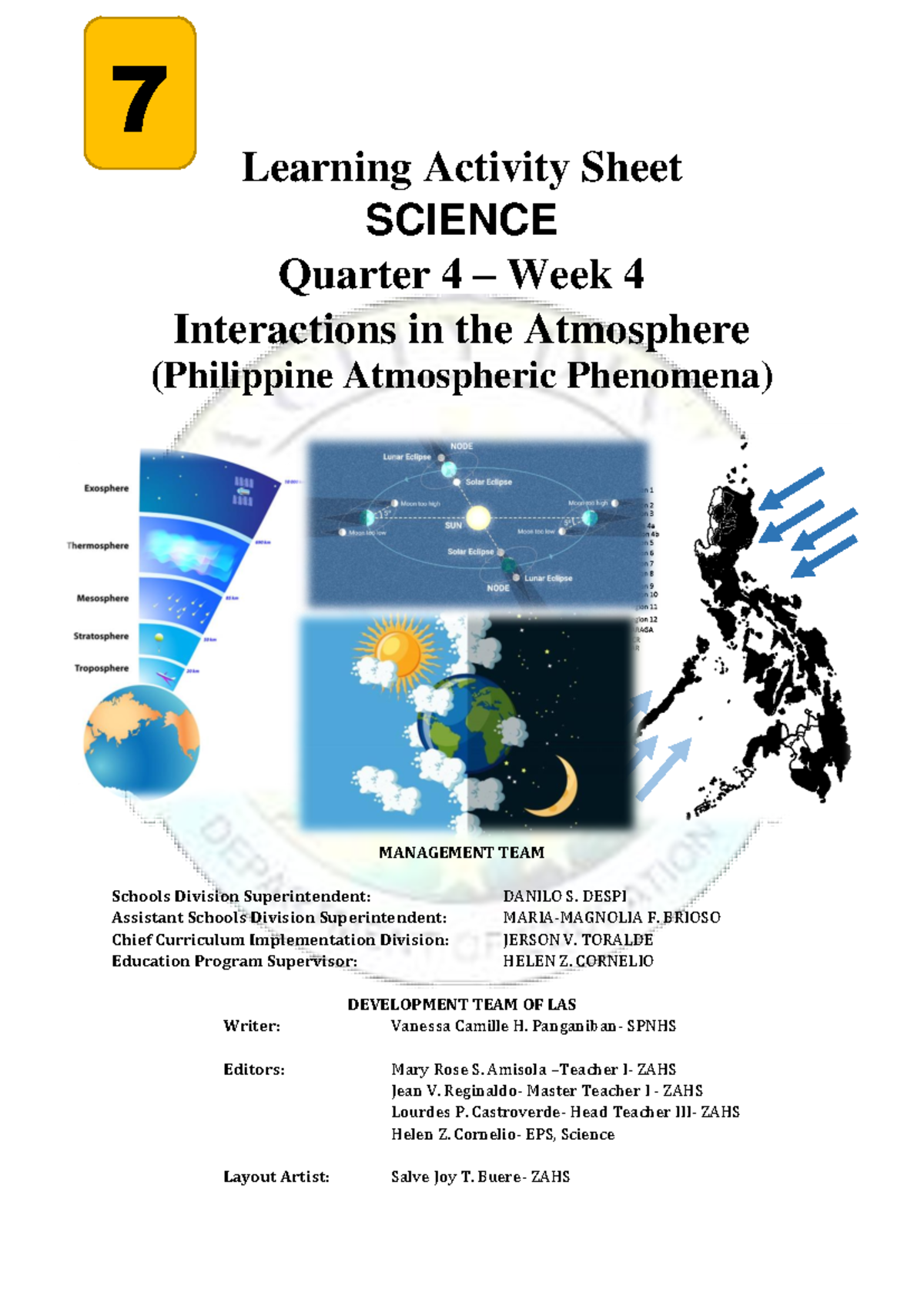 LAS Science 7 Q4 W4: Understanding Atmospheric Interactions and ...
