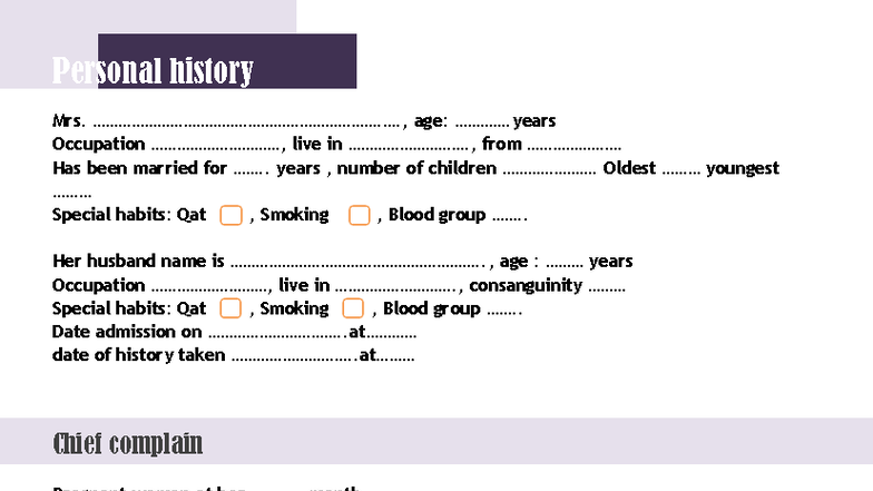 Obs sheet 1 - obs - Personal history Mrs. - Studocu