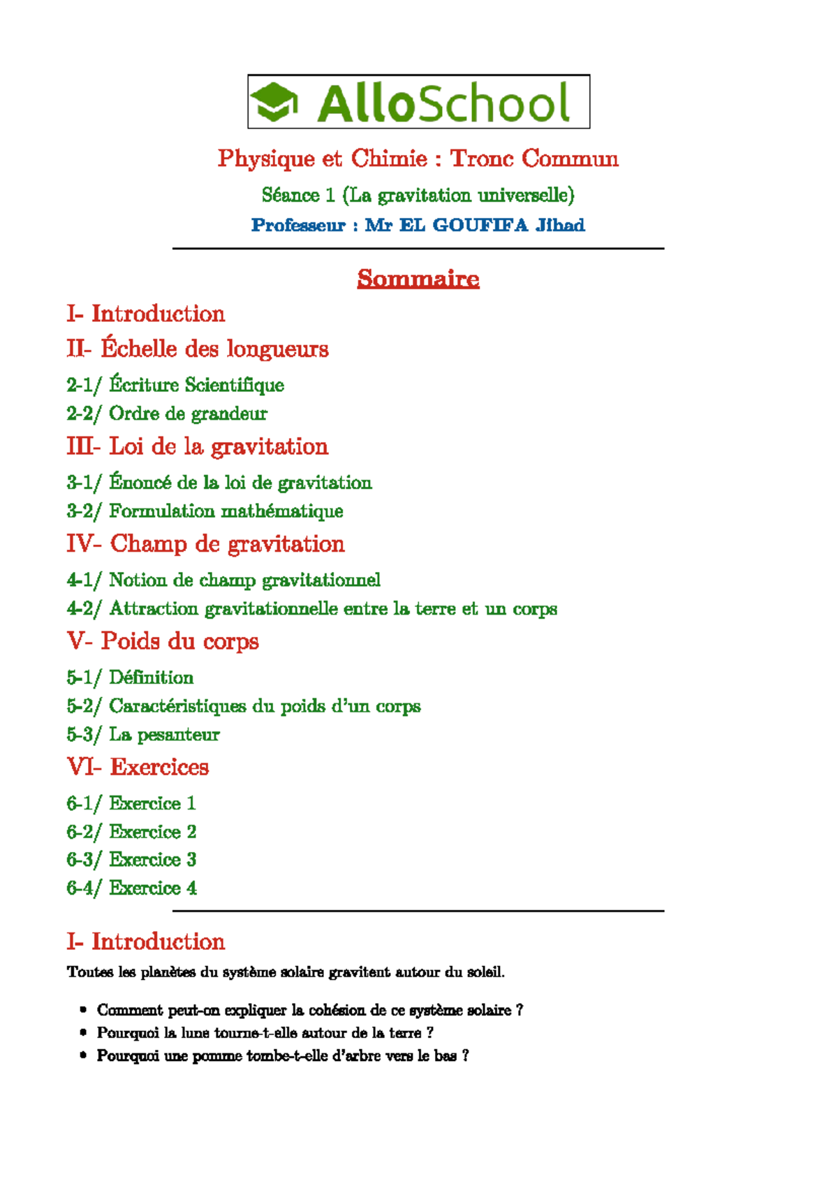 Seance-1-la-gravitation-universelle-3 - physique - Studocu