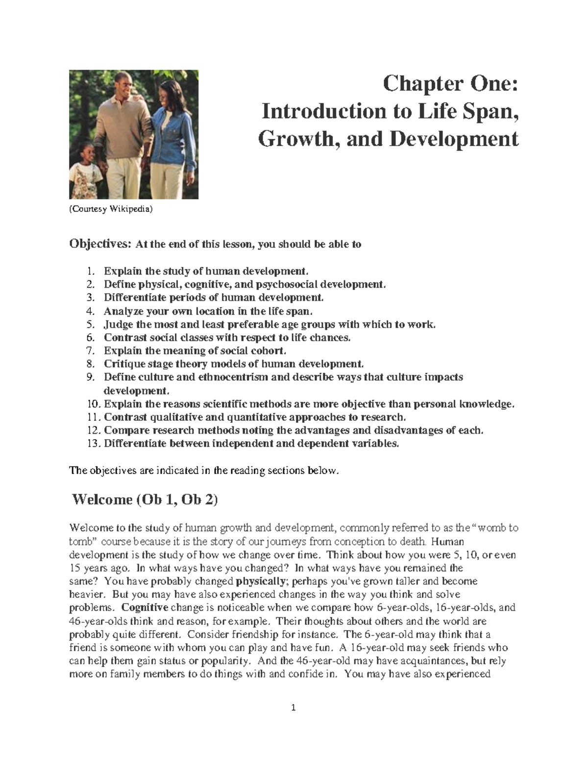 Understanding Human Development: A Multidisciplinary Approach (PSY 101 ...