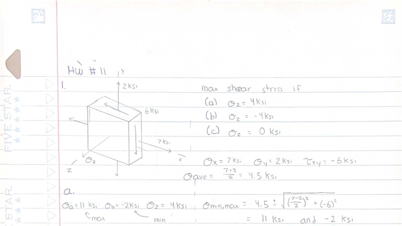 HW #11 - Max Shear Stress Calculations and Analysis - Studocu