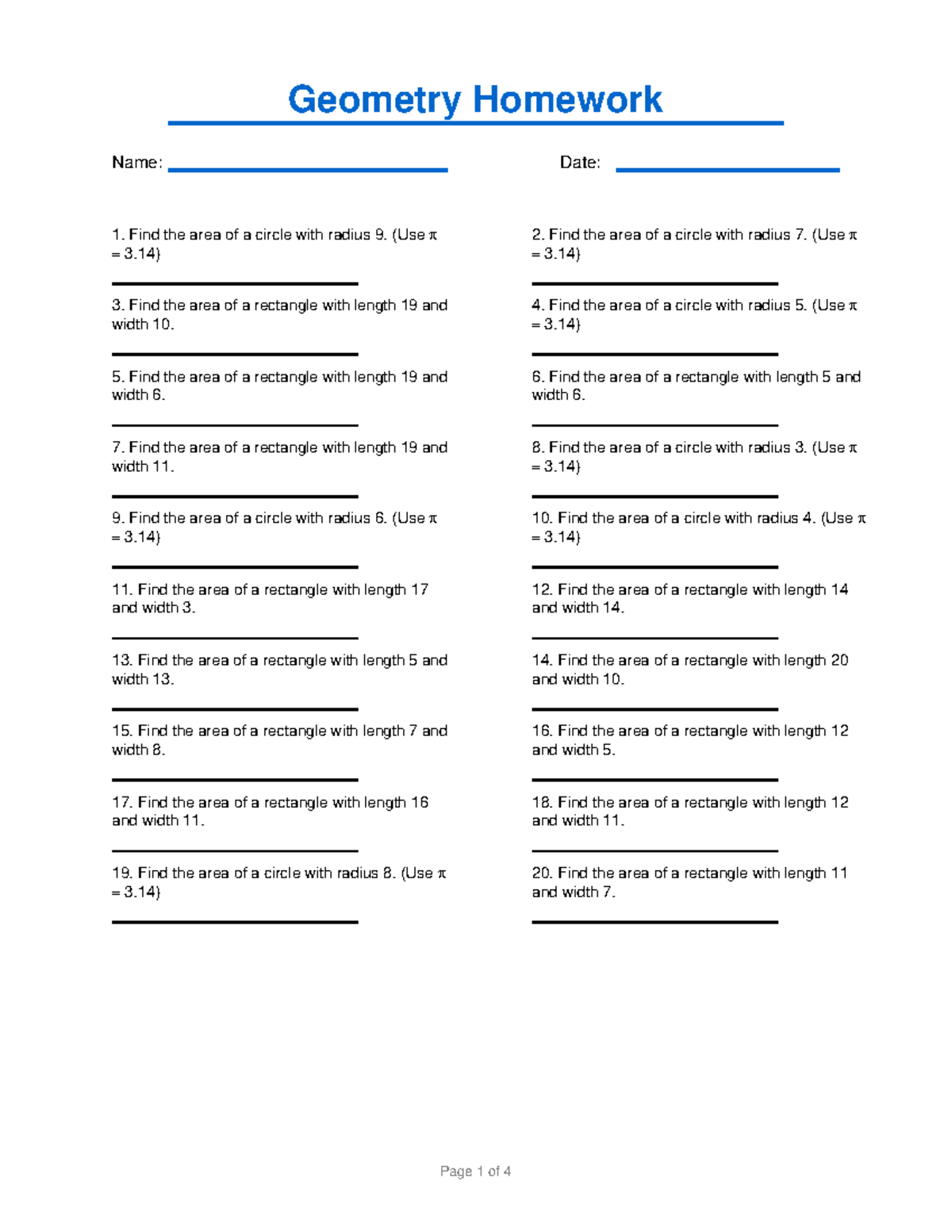 Geometry Homework (Course Code: Geometry-Homework 9) - Studocu