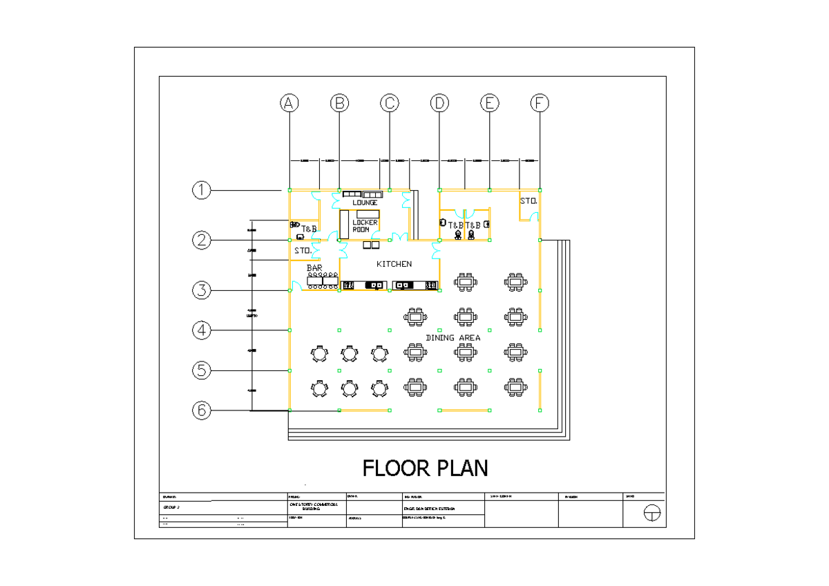 BSCE Irreg. C Waterline Layout for One Storey Commercial Building - Studocu