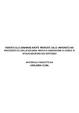 Domande E Risposte TFA - seconda prova e orale - TFA sostegno - RISPOSTE ALLE DOMANDE APERTE ...