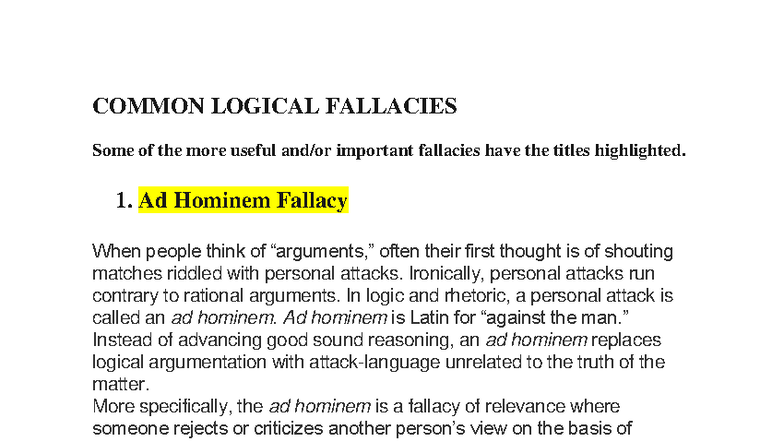 05 Common Logical Fallacies: Understanding Key Errors in Reasoning ...