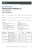 Mathematics Methods - Grade: 12 - Queensland Certificate of Education ...