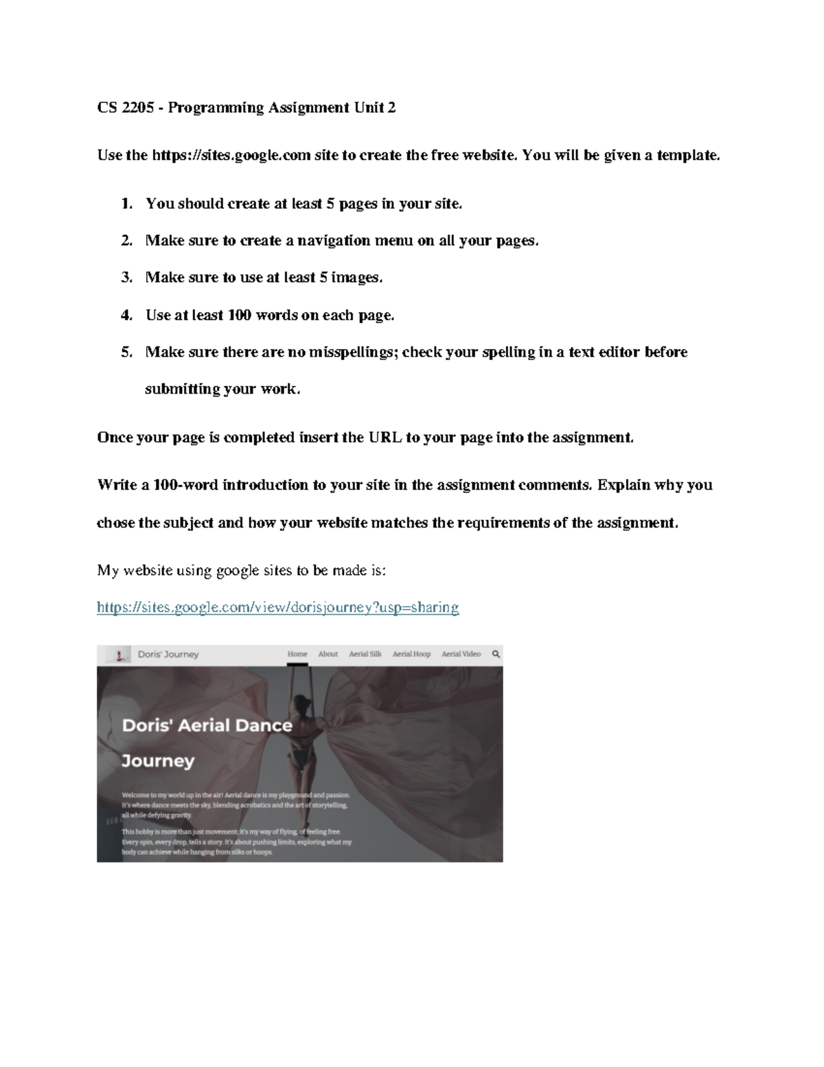 CS 2205 - Programming Assignment 2: Create Your Website Guide - Studocu