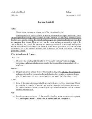 Teaching Internship Learning Task 7 - LEARNING TASK 7: USING ASSESSMENT ...