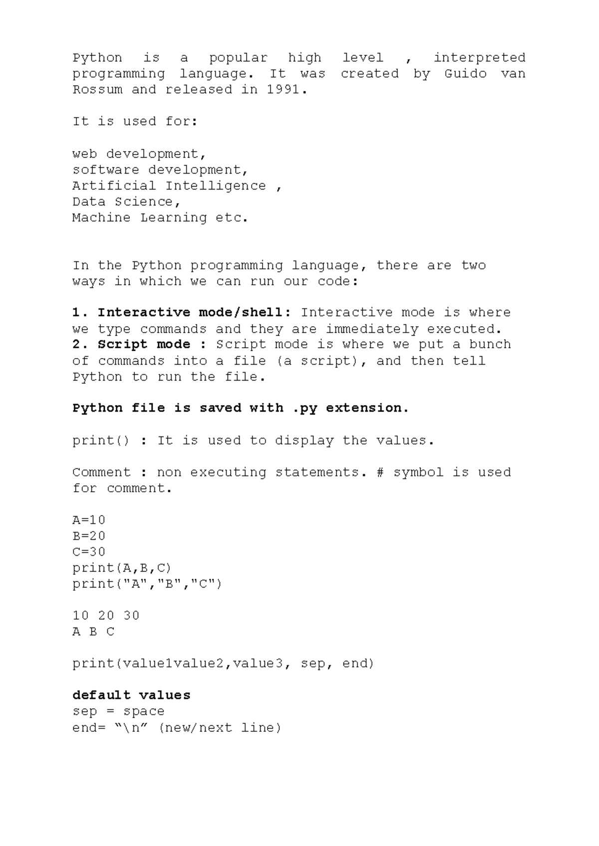 Python Basics-43: Comprehensive Guide to Programming Concepts - Studocu