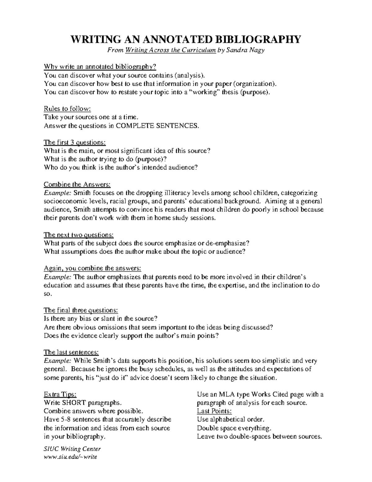 MLA Annotated Bibliography Writing Guide - Studocu