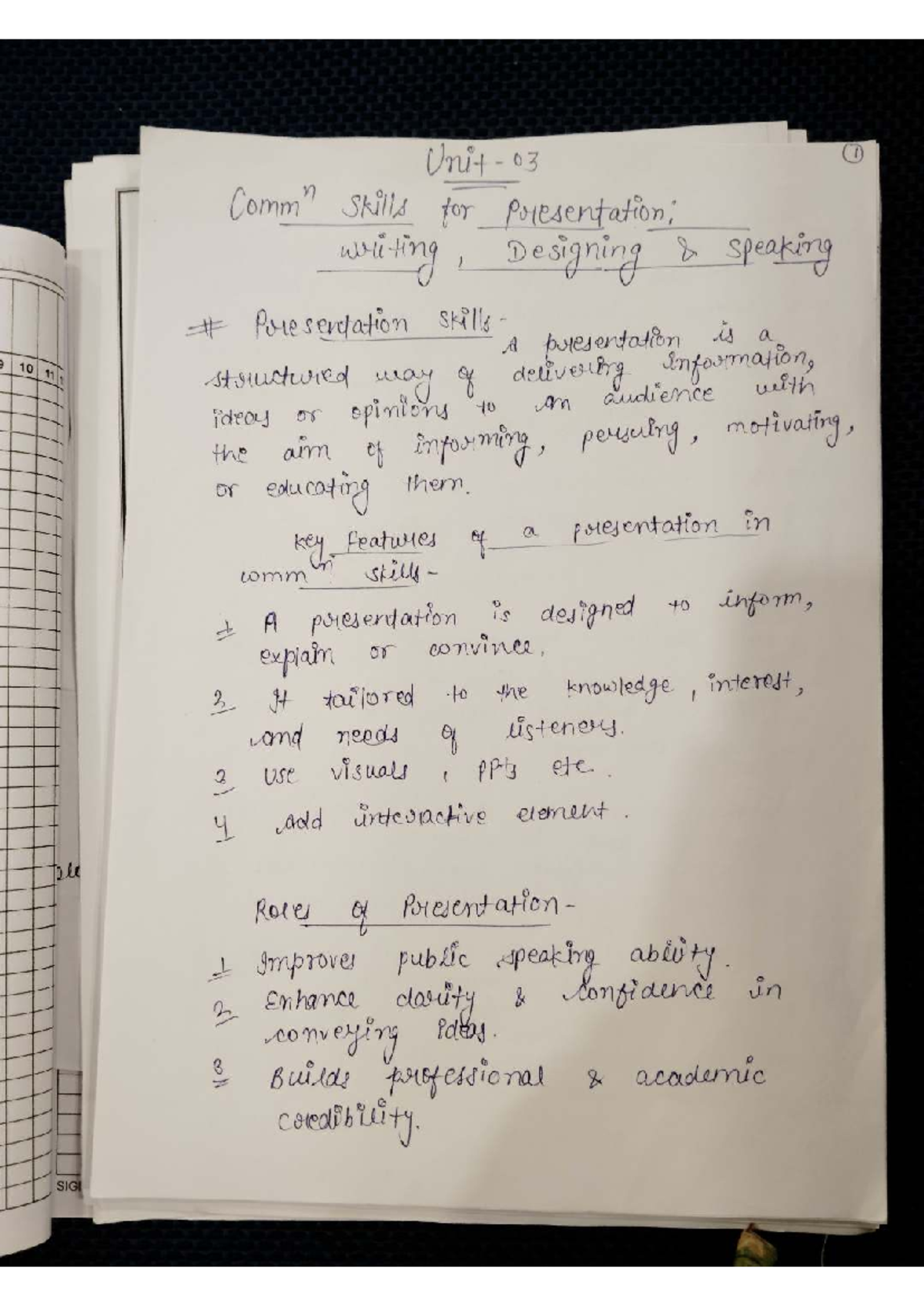 TC UNIT-03 Presentation Skills: Writing, Designing, and Speaking - Studocu