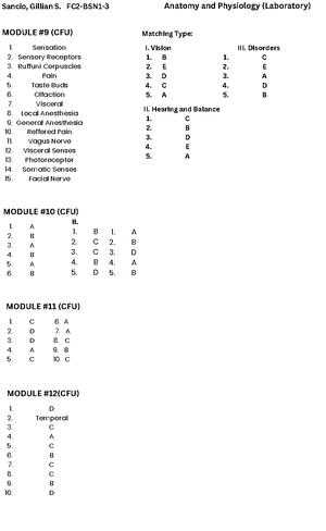 Checklist- HA LAB - Summary Anatomy and Physiology - NURSING PROCEDURE ...