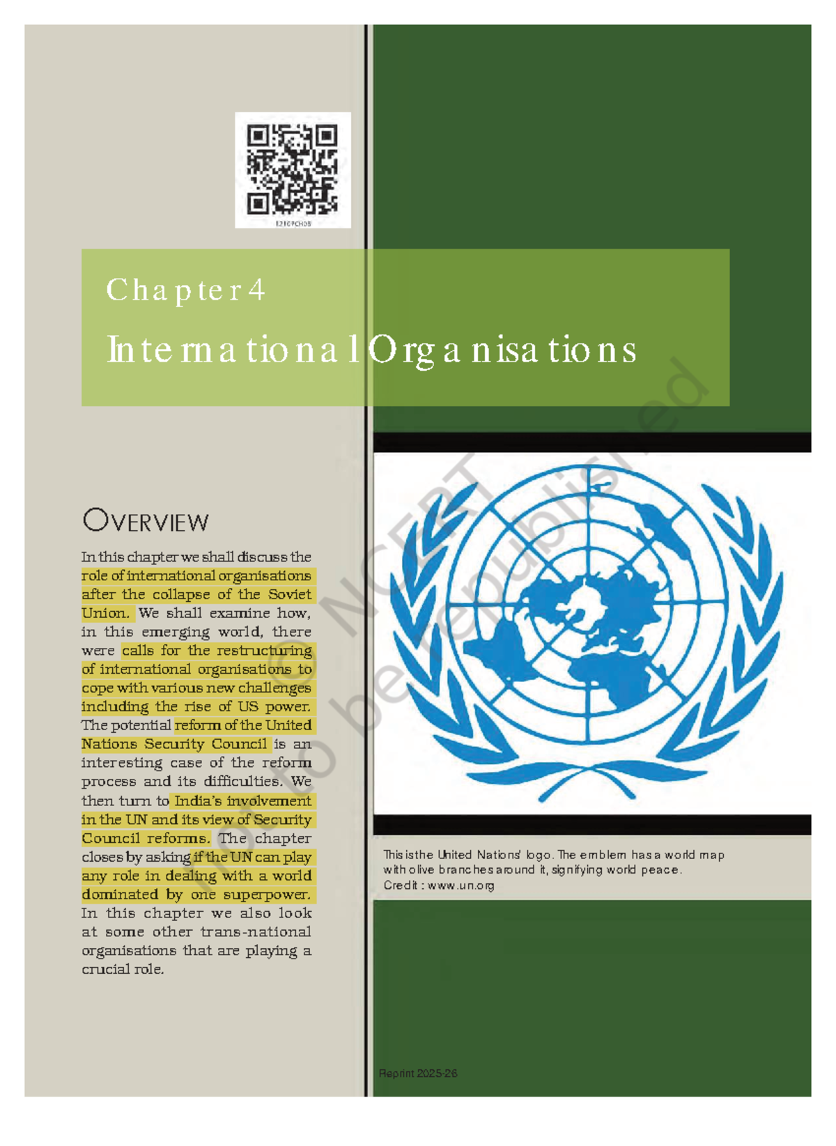 Chapter 4: Overview of International Organizations in Contemporary ...