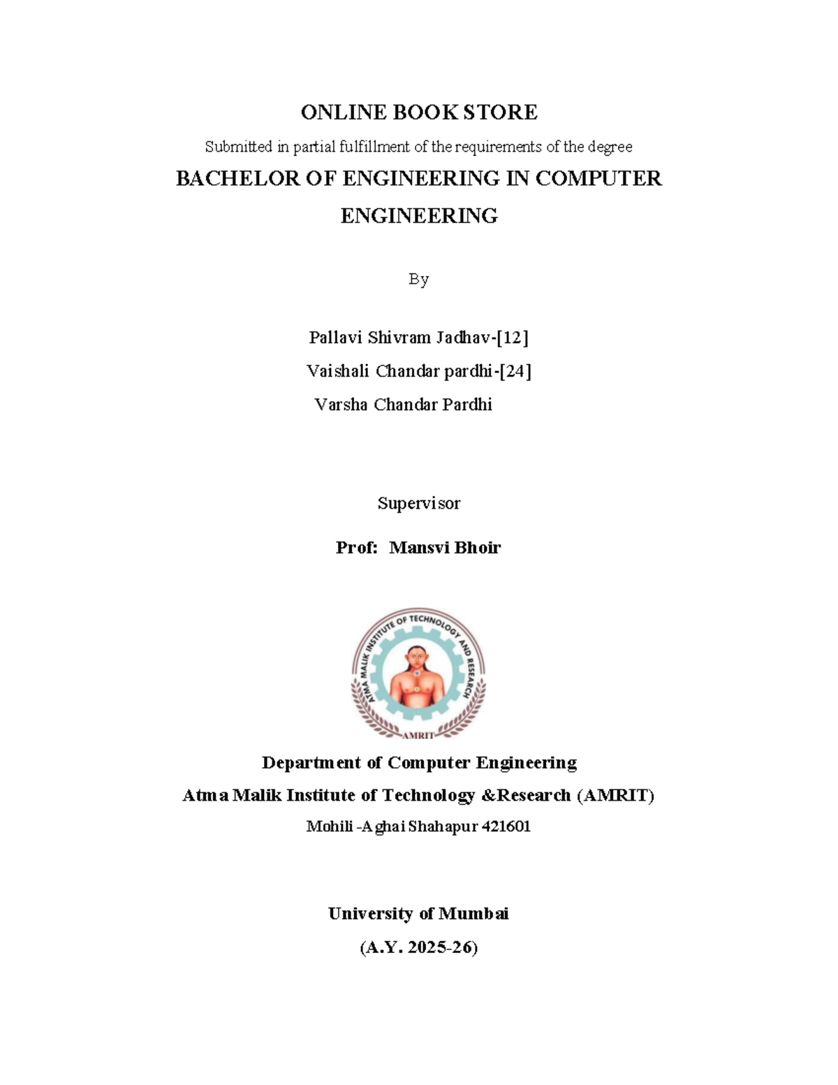 Online Book Store Mini Project - BE in Computer Engg - Studocu
