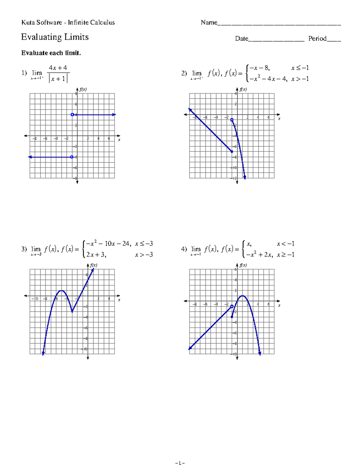 01 - Limits at Jump Discontinuities and Kinks - © 7 I 2 t 0 P 1 D 3 d ...