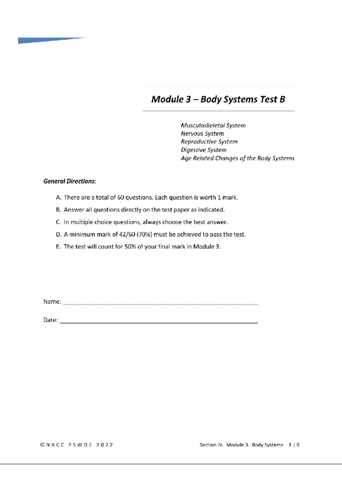 Module 3 Test B - Study Guide and Preparation Tips - Studocu