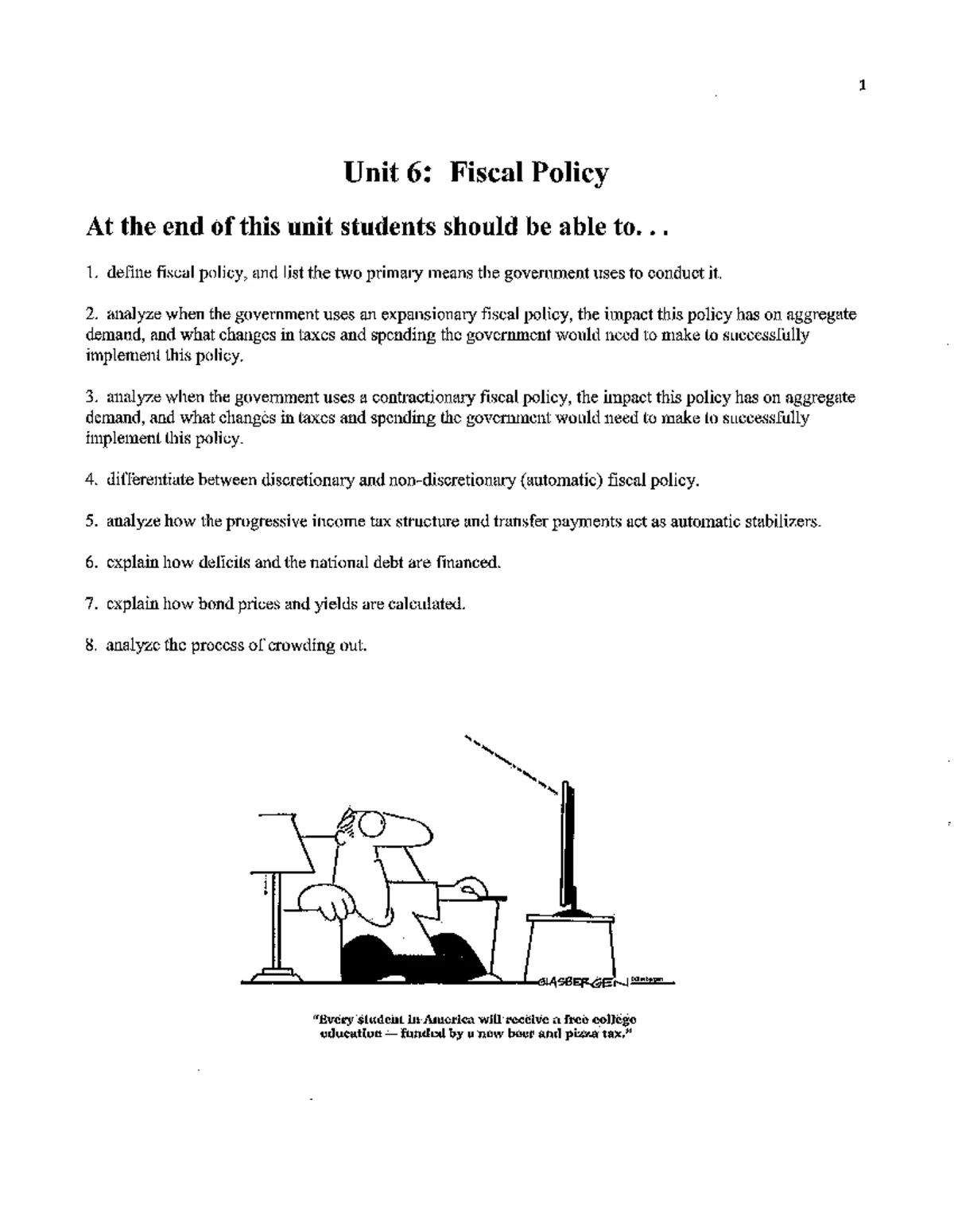 Unit 6 Review Outline - Test preparation materials - AP Macro Review ...