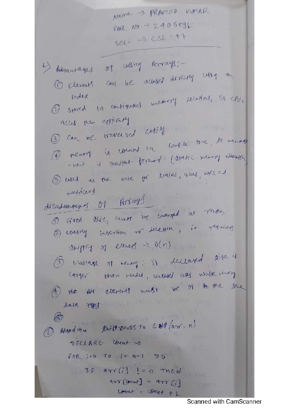 CSE 47 Final Exam Notes: Data Structures & Algorithms - Studocu