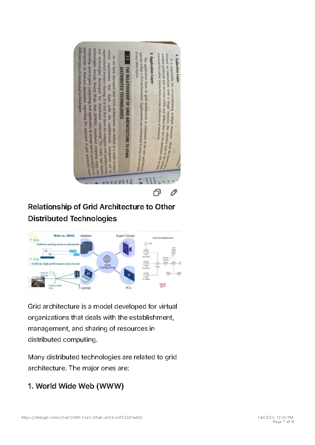 Grid Architecture and Its Relation to Distributed Technologies - Studocu