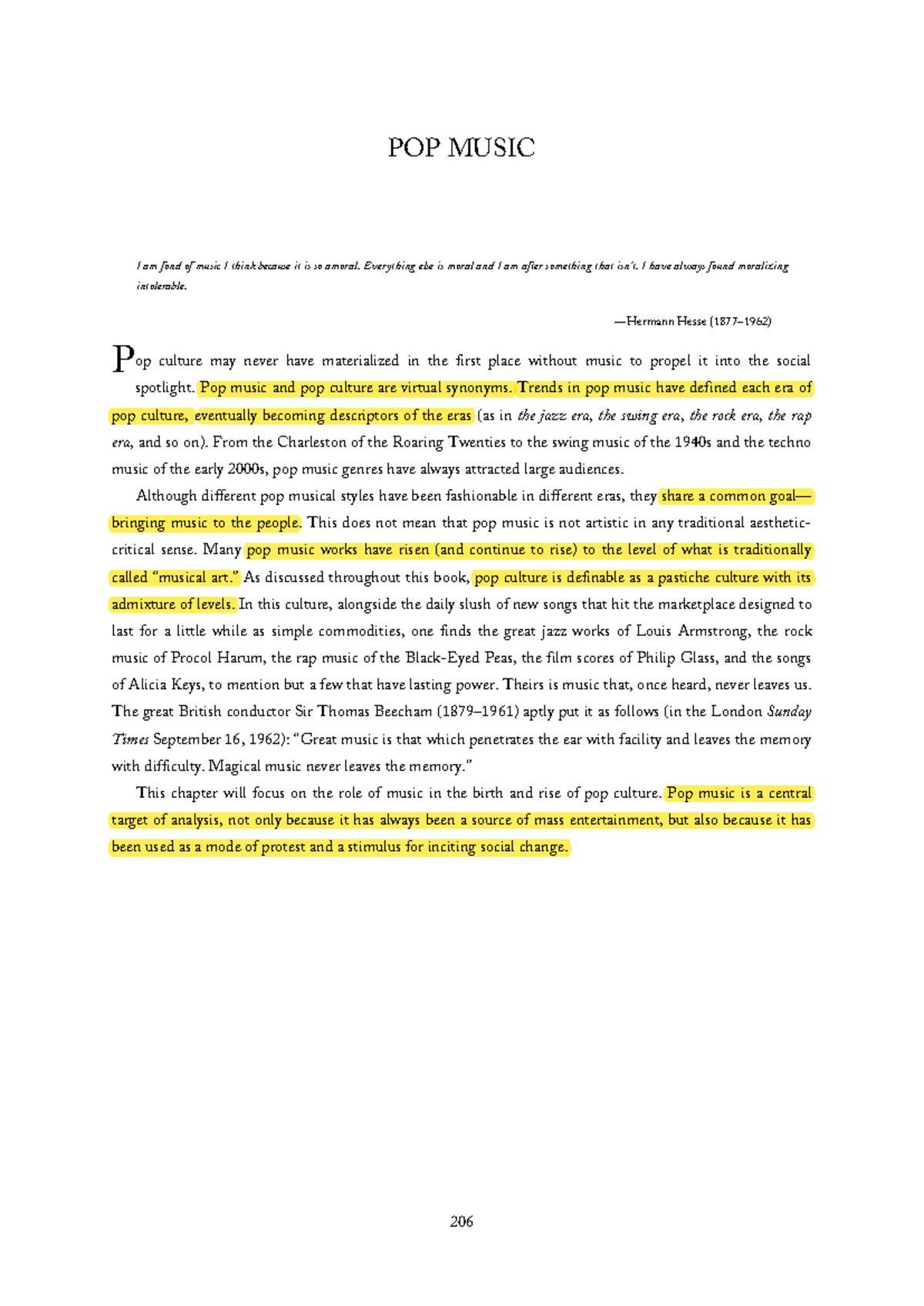 Pop Music and Its Role in Shaping Modern Culture (Danesi, 2019) - Studocu