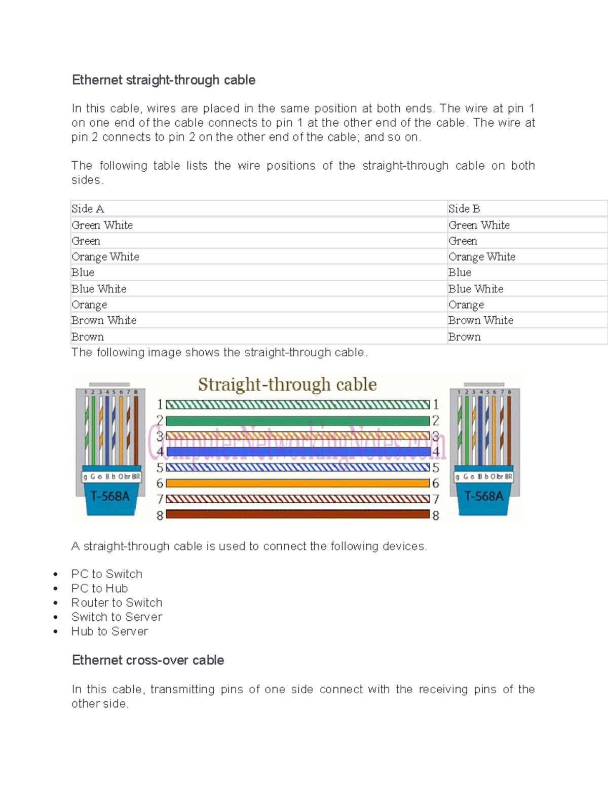 Cable Termination EBU: Ethernet Cable Wiring Guide - Studocu